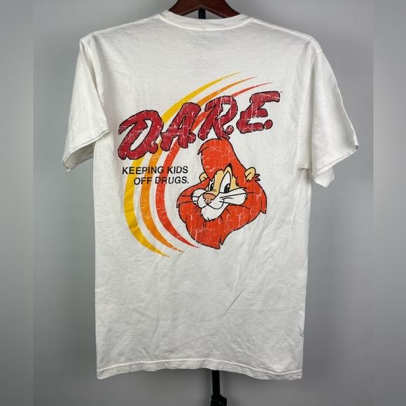 DARE | Shirts | Rare Dare Program Lion Kids Off Drugs White Short ...
